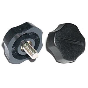 workman kn-6p black plastic 6mm radio bracket knobs (2)