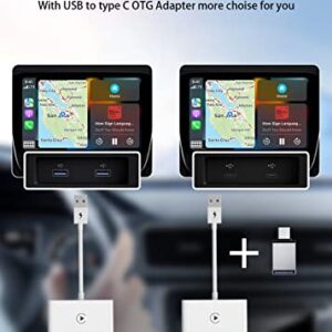 Wireless CarPlay Adapter,CarPlay Dongle for OEM Wired CarPlay Cars, Convert Wired to Wireless CarPlay, Support Online Update Plug & Play Easy Use Fit for Cars from 2015 & iPhone