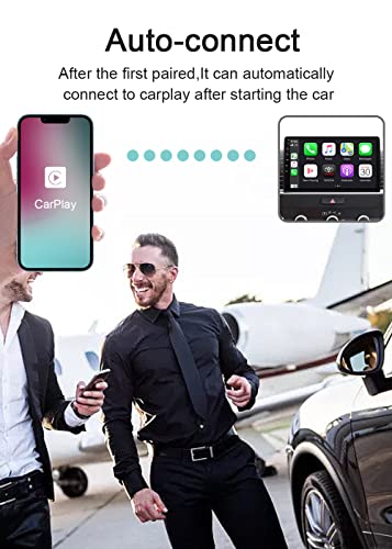 Wireless CarPlay Adapter,CarPlay Dongle for OEM Wired CarPlay Cars, Convert Wired to Wireless CarPlay, Support Online Update Plug & Play Easy Use Fit for Cars from 2015 & iPhone