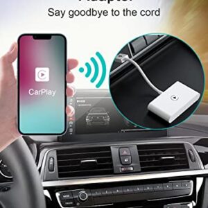 Wireless CarPlay Adapter,CarPlay Dongle for OEM Wired CarPlay Cars, Convert Wired to Wireless CarPlay, Support Online Update Plug & Play Easy Use Fit for Cars from 2015 & iPhone