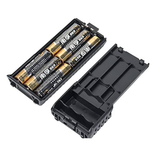 6xAA Battery Case Shell for Portable Baofeng UV-5R UV-5RA BF-F8HP UV-5R+,UV-5R+ Plus BF-F9 UV-5RTP Series Rechargeable Extended Baofeng Accessories Battery Two Way Transceiver Walkie Talkie