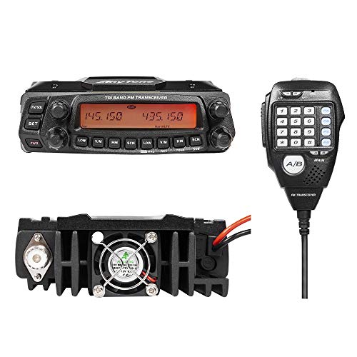 Anytone 5888UV III Tri-Band FM Transceiver Tri-Band Mobile Radio with Free Cable