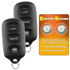 for 99-09 toyota 4runner, 01-07 toyota sequoia keyless entry remote key fob 3btn w/window hyq12bbx, hyq12ban, hyq1512y – 2 pack