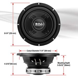 BOSS Audio Systems CXX8 8 Inch Car Subwoofer - 600 Watts Maximum Power, Single 4 Ohm Voice Coil, Easy Mounting, Sold Individually