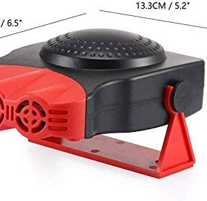 Car Heater, Portable 12V 150W Car Fan 2 in 1 Fast Heating & Cooling with Air Purification Function Plug-in Cigarette Lighter Car Defroster(Red)