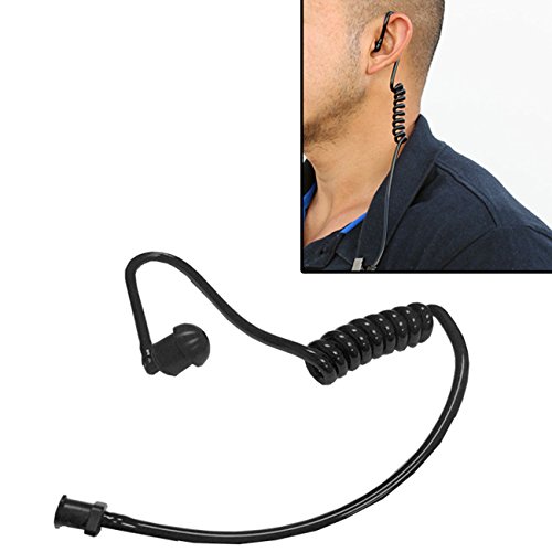 MaximalPower Twist On Replacement Black Coiled Acoustic Tube for Two-Way Radio Surveillance and Listen Only Earpiece (1 Pack)