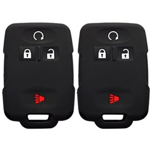 2pcs coolbestda rubber smart key fob remote cover case protector pouch keyless jacket for 2019 2020 2021 chevrolet silverado 1500 2500 colorado tahoe suburban gmc sierra yukon canyon cadillac