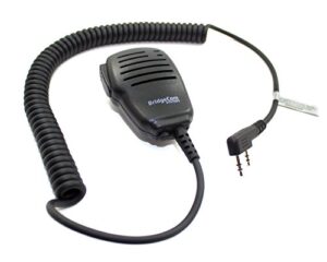 bridgecom bcs-200 shoulder speaker mic k-1 plug ip-54 rated for dmr and analog anytone, kenwood, woxun amateur ham business portable two way radio