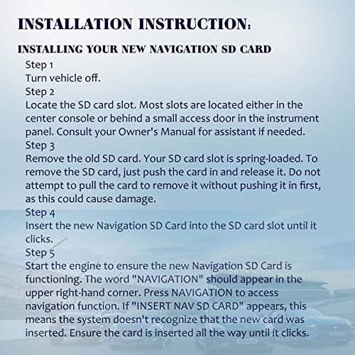 2022 Updated A13 Navigation Car GPS SD Card,Compatible with Lincoln&Fordt Including The Latested USA/Canada New Maps