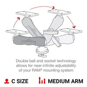 RAM Mounts Track Ball Mount for Humminbird Helix 7 RAM-202-24-354-TRA1U with Medium Arm Compatible with RAM Tough-Track System