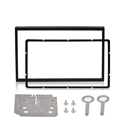 Universal Double DIN Installation Slot Metal Car Stereo Radio Mounting Frame 2DIN Universal Car Radio Adapter in-Dash Mounting Frame Complete Fitting Kit