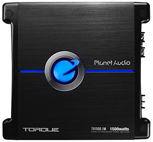 Planet Audio TR1500.1M Monoblock Car Amplifier - 1500 Watts, 2/4 Ohm Stable, Class A/B, Mosfet Power Supply, Great for Subwoofers