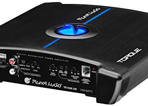 Planet Audio TR1500.1M Monoblock Car Amplifier - 1500 Watts, 2/4 Ohm Stable, Class A/B, Mosfet Power Supply, Great for Subwoofers