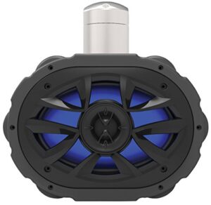 boss audio systems mrwt69rgb marine waketower speaker system – 600 watts of power, 6 x 9 inch, full range, 2 way, multi-color led illumination, marine grade, weatherproof, sold individually