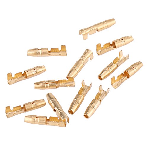 VGEBY 40Pcs 3.5mm Brass Male Female Bullet Terminals Wire Connector with Insulation Covers for Car Truck Motorcycle Bullet Connectors 3.5 Mm