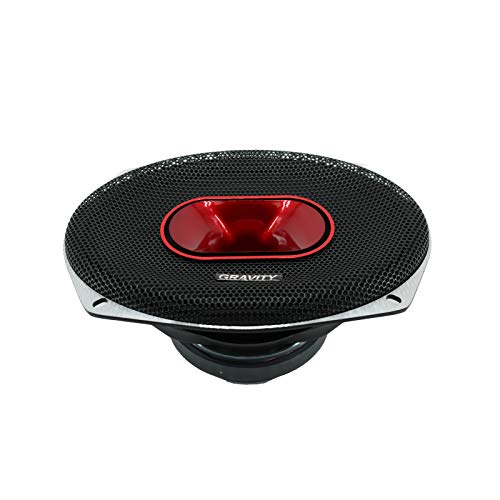 Gravity WZP69 Warzone Series 6x9 inch 4 Ohm Pro Midrange Coaxial Loud Corrugated Surround Speaker 4-Ohms with 800W Max, 1 Speaker Car Audio High Standard Reliability Testing