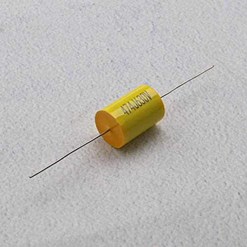 Axial Metallised Polypropylene Film Capacitor 0.47uF 470nF ±5% 630V Rated with Long Lead for Radio Amplifier Pack of 20