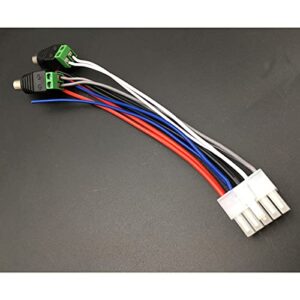 Aokus 1pc Power Input Speaker Wire Harness 10 Pin Plug RCA Compatible with Dual TBX10A Amplifier