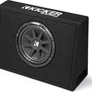 Kicker Bundle Compatible with Universal Truck (2) 43CT104 Car Audio Single 10" Loaded Sub Box Enclosure with Harmony HA-A400.1 Amplifier and Amp Wiring Kit