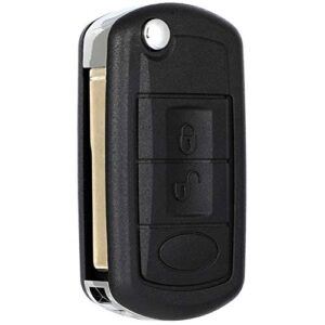 cciyu 1 X Flip Key Fob Uncut Blade (SHELL CASE) 3 Buttons Replacement for 2005-2011 for Land Range Rover Range Rover Sport /LR3/Range Rover with FCC: NT8-15K6014CFF -TXA YWX000071NT8-15K6014CFFâ€‹TXA