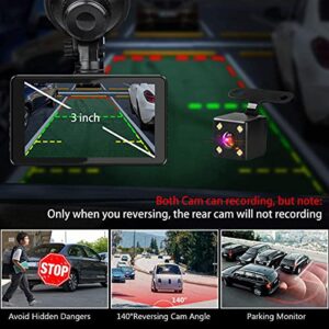 Dash Camera for Cars, Super Night Vision Dash Cam Front and Rear with 32G SD Card, 1080P FHD DVR Car Dashboard Camera with G-Sensor, WDR, Parking Monitor, Loop Recording, Motion Detection 【2023】