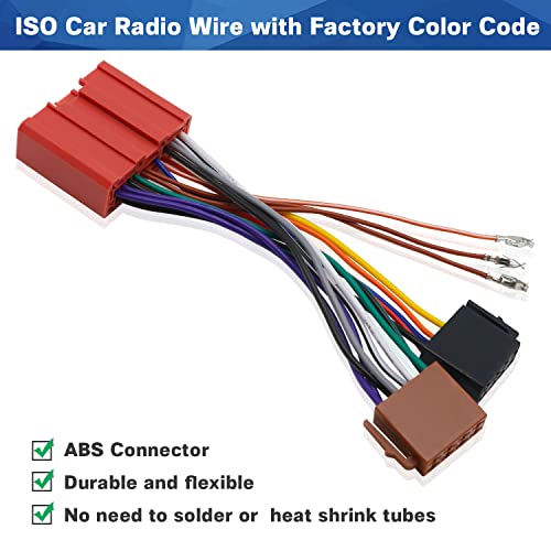 ISO Radio Wiring Harness Adapter Compatible with Mazda CX7 CX9 MPV Car Stereo Wire Harness Cable