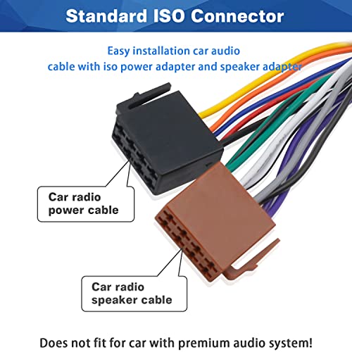 ISO Radio Wiring Harness Adapter Compatible with Mazda CX7 CX9 MPV Car Stereo Wire Harness Cable