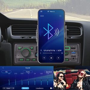 LXKLSZ Car Stereo with Bluetooth Single Din with APP Control MP3 Player Support Hands-Free Calls/USB/FM/AM/TF/AUX-in/EQ Set, Car Radio Receivers with Phone Holder External MIC SWC Remote