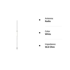 Hustler HQ27 55-Inch Steel Power Packer CB Radio Antenna (White)