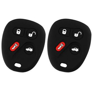 2x Key Fob Keyless Entry Remote Cover Protector for GM Buick Cadillac Chevrolet Oldsmobile Pontiac Saturn (25695954, 25665574)