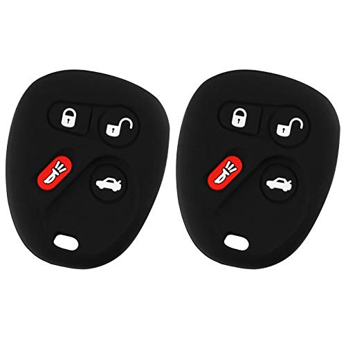 2x Key Fob Keyless Entry Remote Cover Protector for GM Buick Cadillac Chevrolet Oldsmobile Pontiac Saturn (25695954, 25665574)