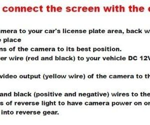 BW 4.3 Inch TFT LCD Screen Adjustable Car Monitor for Vehicle Backup Cameras Security CCTV Camera and Car DVR