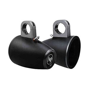 audiopipe apmp-800etw 8-inch compact multi purpose directional stereo speaker enclosure for car audio, marine, utv, and atv sound system, black (pair)