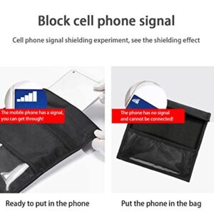 Faraday Bags Large Non-Window Faraday Phone Bag 9.8" x 10.6" Faraday Bag Signal Blocking Bag Car Key Signal Blocker Faraday Bag Black Canvas (9.8" x 10.6")