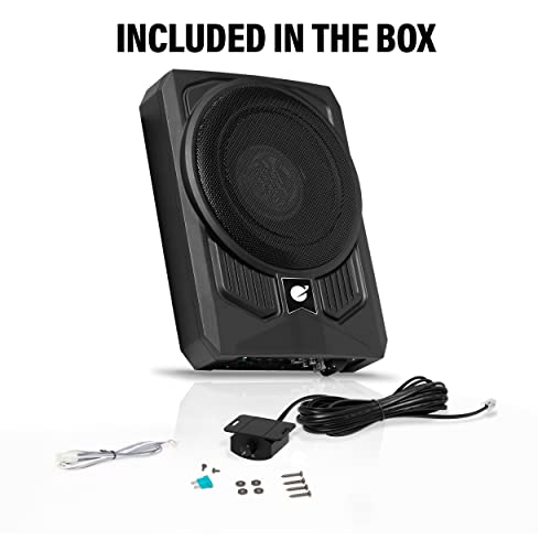 Planet Audio P10AW Amplified Car Subwoofer - 1000 Watts, Low Profile, 10 Inch Subwoofer, Remote Subwoofer Control, Great for Vehicles That Need Bass But Have Limited Space