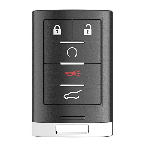 KRSCT Key Fob Remote Control Replacement fit for Cadillac SRX ATS ELR XTS 2010-2015 FCC ID: NBG009768T 5-Button Car Start 315 MHz Keyless Entry Control