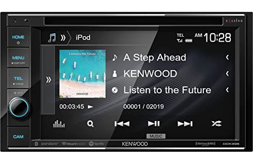 KENWOOD eXcelon DDX396BT Double DIN SiriusXM Ready Bluetooth in-Dash DVD/CD/AM/FM Car Stereo Receiver w/ 6.2" Touchscreen