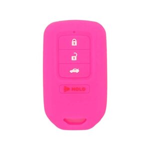 segaden silicone cover protector case holder skin jacket compatible with honda 3+1 hold button 4 buttons smart remote key fob cv4210 rose