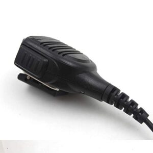 Heavy Speaker Mic with Reinforced Cable for Kenwood Radios NX-220 NX-320 TK-2160 TK-2170 TK-2212 TK-2302 TK-2312 TK-2360 TK-2402 TK-3160 TK-3170 TK-3230 TK-3312 TK-3360 TK-3402, Shoulder Microphone