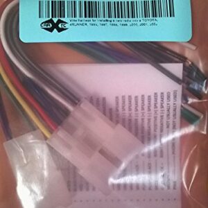 Wire Harness for Installing a New Radio into a Toyota, 4RUNNER, 1996, 1997, 1998, 1999, 2000, 2001, 2002