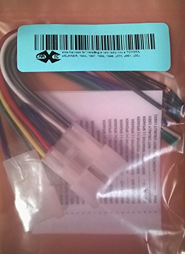 Wire Harness for Installing a New Radio into a Toyota, 4RUNNER, 1996, 1997, 1998, 1999, 2000, 2001, 2002