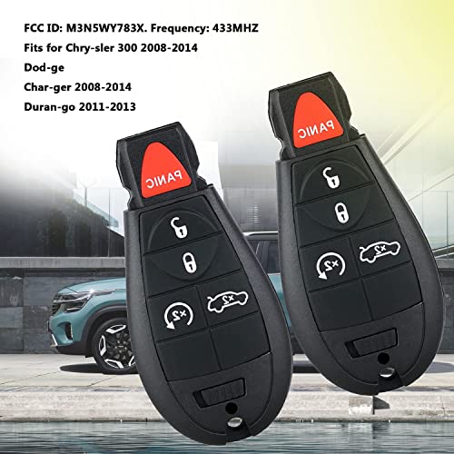 Car Keyless Entry Remote Control Replacement for Chrysler Town and Country, Dodge Grand Caravan 2008-2020,M3N5WY783X IYZ-C01C(2PCS)