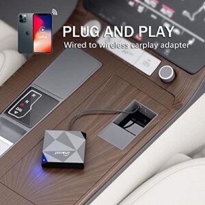 OTTOCAST Wireless CarPlay Adapter for iPhone - 2023 Upgrade Wired to Wireless Apple Carplay Dongle - 5GHz WiFi, Low Latency, Plug & Play, Online Update