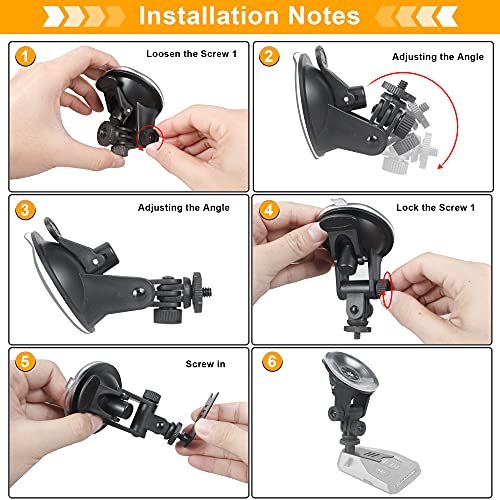 YeeBeny Suction Radar Detector Mount, Windshield & Dashboard Radar Holder Compatible with Cobra Radar Detectors Cobra RAD 450, 8-Band, ESD-6100, ESD-7000, XRS-9300, PRO-9780 and All Recent Models