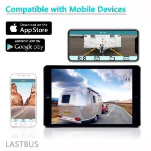 Magnetic Wireless Backup Camera - LASTBUS Rechargeable Magnetic WiFi Backup Camera for Easy Hitching Gooseneck Horse Boat Travel Trailer Fifth Wheels RV Camper for iPhone iPad Android, Easy to Install