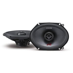 alpine r-series 6 x 8 inch 300 watt component 2-way car speakers, pair r-s68