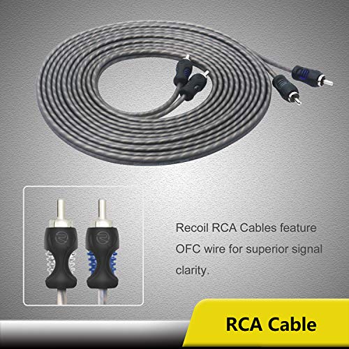 RECOIL RCK0 True 0 Gauge Complete CCA Amplifier Wiring Kits with OFC RCA Cable