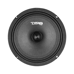 DS18 PRO-B6.4 Mid-Range 6.5" Car Audio Loudspeaker with Bullet 4-Ohm 120 Watts Premium Quality Audio Door Speakers for Car or Truck Stereo Sound System (1 Speaker)