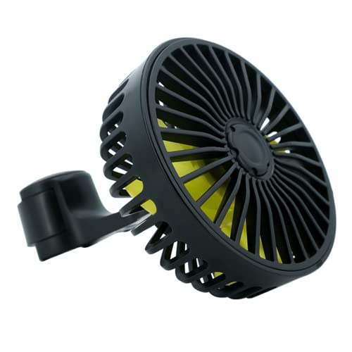 Kwak's Car Fan for Backseat,USB Baby Pet Car Seat Rear Seat Headrest Fan 3 Speed Vehicle Clip Fan with 5 Piece Fan Blades for Car Truck Van