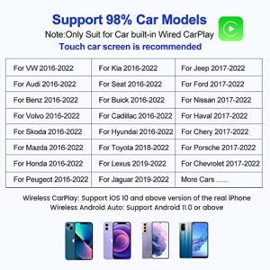 CarPlay AI Box Mini Android 11, Wireless 3-in-1 CarPlay Adapter, Watch YouTube and Netflix in Your Car, Wireless CarPlay and Android Auto, QCM2290, 3G+32G, for OEM Wired CarPlay Car